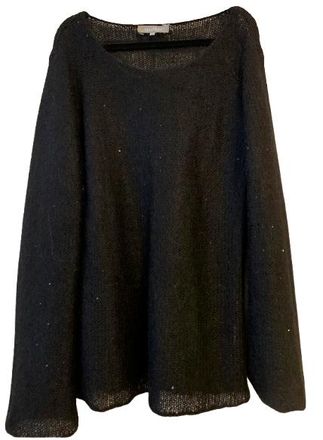 Max Mara Black Lightweight Mohair Jumper Size XL