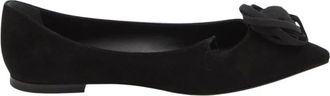 Roger Vivier Femme, Chaussures, Noir, Taille: 38 EU Flower Embellished Suede Ballerina Flats