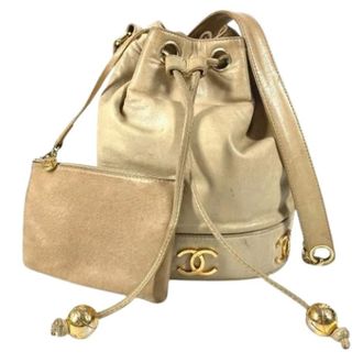 Chanel Sac Seau Vintage Chanel doccasion - Femme - Pre-owned - Beige - Taille: ONE Size