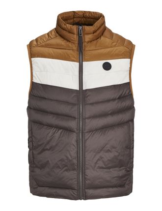 Jack & Jones Herren Jjesprint Bodywarmer Collar Weste, Mulch/Detail:Monks Robe/Moonbeam Blocking, XS