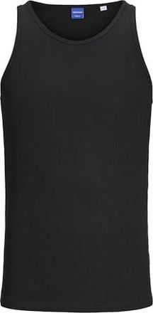 Jack & Jones Rib Tank Top Débardeur Joracapulco côtelé, Noir, M Hommes