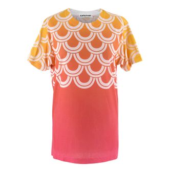 Katie Eary Orange Ombre Oversized T Shirt Size XS