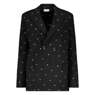 Red Valentino Zweireihiger Blazer - - Jackets - Damen - Schwarzk - XS