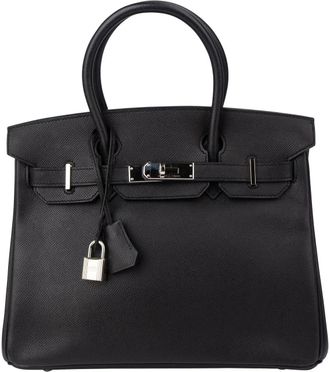 Herm&egrave;s Crossbody Bags - Hermes Noir Epsom Leather Birkin 30 Handbag - Gr. unisize - in Schwarz - f&uuml;r Damen