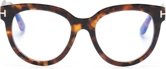 Tom Ford Eyewear Brille im Butterfly-Design - Braun