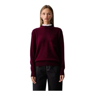 Silvian Heach Pull Teafa - Femme - Pulls - Rouge - Taille: 40 FR