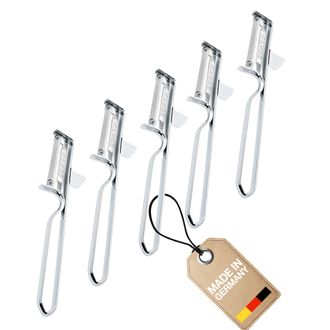 Westmark 5 Universal-Sparschäler/Pendelschäler mit geschärftem Ausstecher, Edelstahlklinge, Famos, Metall/Verchromt, 106122E3