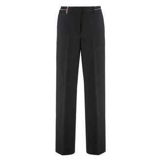 PESERICO Schwarze Virgin Wool Hose Stilvoller Komfort - - Trousers - Damen - Schwarzk - XS