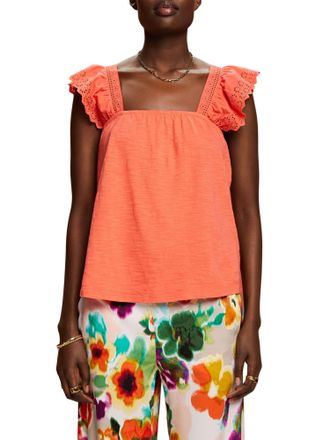 Esprit Damen 043CC1K311 T-Shirt, 870/CORAL ORANGE, XS