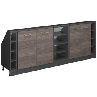 Vicco Ensembles de meuble de rangement sous pente Rion, Gris noble/Anthracite, Lot de 5, Vicco