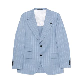 Gabriele Pasini Homme, Costumes, Bleu, Taille: XL Abito gessato