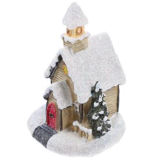 Cabilock Ciieeo Harz-weihnachtsverzierung Kleine Weihnachtsh&auml;user Deko Weihnachts Haus Ornament Schmuck Festtagsgeschenk F&uuml;r Zuhause Und Gesch&auml;fte