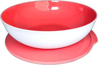 Tupperware Allegra 3,5 L lachs weiß Servierschüssel Schale Schüssel Servierschalen servieren