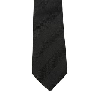 Tagliatore Silk with Tonal Diagonal Stripes Necktie - Black