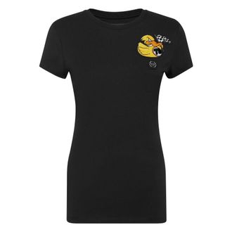 Philipp Plein T-Shirt Slim Fit Duck - - Tops - Damen - Schwarzk - M