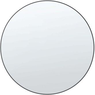 Beliani Beliani - Wandspiegel rund, rahmen, schwarz 80 x 80 cm Bad Wohnzimmer Schlafzimmer