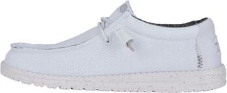 HeyDude Wally Sport Mesh Mocassins pour Homme, Blanc/Blanc, 44 EU