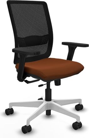 Piqueras y Crespo Haches atmungsaktiver Stuhl mit 3D-Armen, h&ouml;henverstellbare Lendenwirbelst&uuml;tze, ausgestattet mit Syncro/Traslack und eingespritztem Schaum. Mit Rollen