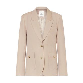 Anine Bing Beiger Wollblazer - - Jackets - Damen - Beige - XS