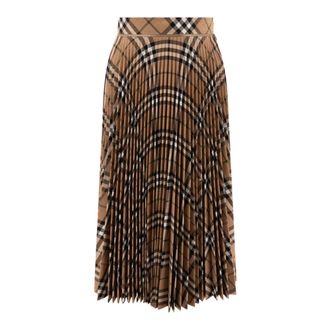 Burberry Beiger Wollmischung Faltenrock Aw24 - - Skirts - Damen - Beige - 3XS