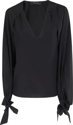 Federica Tosi Femme, Blouses et Chemises, Noir, Taille: 38 FR Blouses