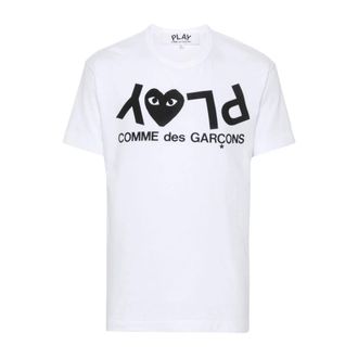 Comme Des Gar&ccedil;ons Wei&szlig;e T-Shirts und Polos mit Herzmotiv - - Tops - Herren - Wei&szlig; - M