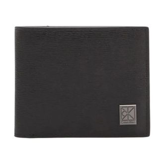 Calvin Klein Homme, Accessoires, Noir, Taille: ONE Size Emblem Logo Bifold Wallet
