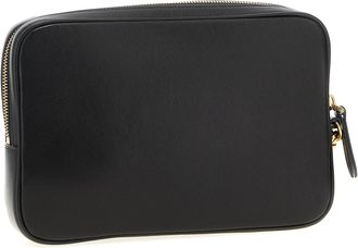 Valentino Garavani VLogo Colorblock Nappa Leather Clutch - Tan