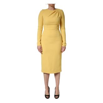 Dolce & Gabbana Sheath Midi Kleid - - Dresses - Damen - Gelb - S