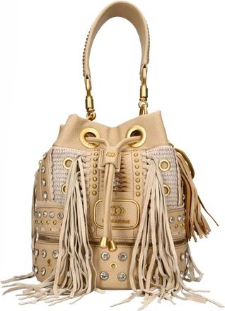 La Carrie Femme, Sacs, Beige, Taille: ONE Size Ficus Leather Bucket Bag