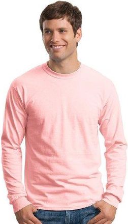 Gildan T-Shirt à manches longues - Homme rose Rose clair Medium