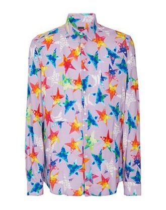 8 by YOOX VISCOSE MULTICOLOR PRINTED SHIRT