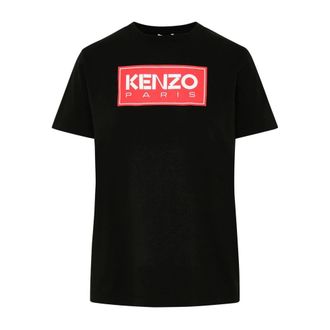 Kenzo Paris Loose Cotton T-Shirt - - Tops - Damen - Schwarzk - M