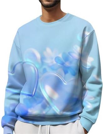 Generic Pull à col rond pour homme Imprimé Noël Col rond Polyester épais Simple Casual Hiver Pull Slim Fit, BU3., XXL