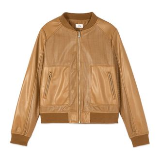 Oltre Perforierte Bomberjacke - - Jackets - Damen - Beige - XS