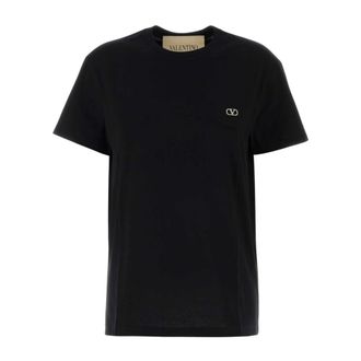 Valentino Garavani Cotton T-shirt - - Tops - Damen - Schwarzk - XL