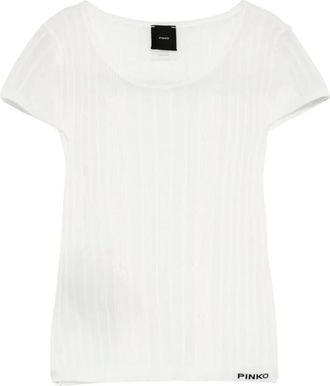 Pinko Pinko, Femme, Pulls, Blanc, Taille: 40 FR Tambora T-shirt