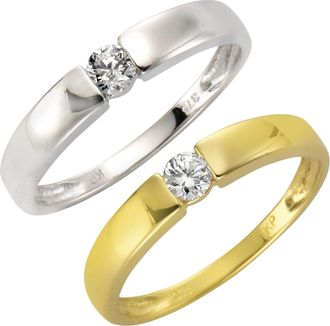 Fascination by Ellen K Ring Gold 375 mit Zirkonia wei&szlig;