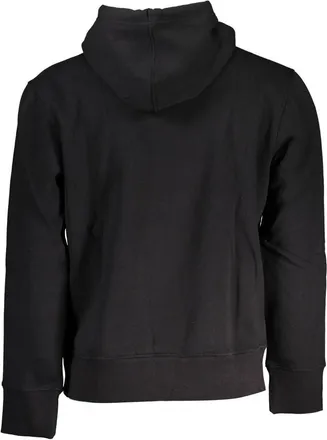 Calvin Klein Logo-Embroidered Cotton Hoodie - Black