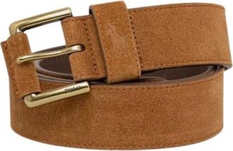 Polo Ralph Lauren Homme, Accessoires, Beige, Taille: 105 CM Ceinture en daim &agrave; boucle &agrave; rouleau