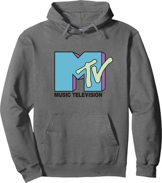 Giesswein Blue & Green Retro Music Television Pullover Hoodie