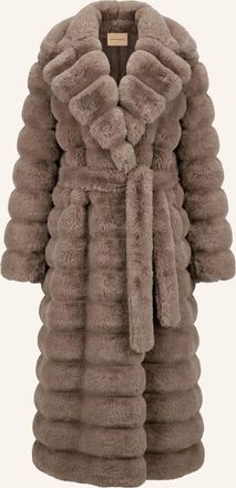 Americandreams Americandreams Faux Fur Coat Long Leelai beige