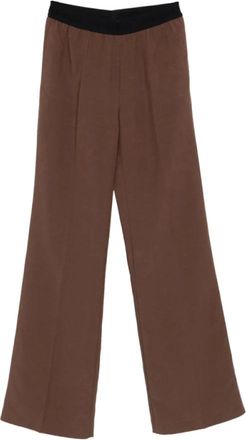 Ermanno Scervino Femme, Pantalons, Brun, Taille: 38 FR Pantalon &agrave; taille &eacute;lastique