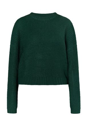 Mymo Strickpullover Damen dunkelgr&uuml;n