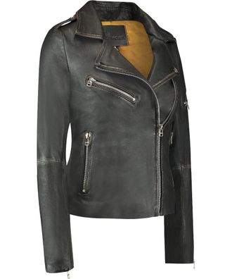 Goosecraft Damen Amsterdam Perfecto Jacke, Schwarz (Black), XX-Large