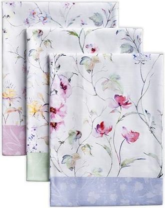 Maison d'Hermine Lot de 3 torchons de cuisine 100 % coton r&eacute;utilisables absorbants avec boucle de suspension pour cuisine, maison, salle &agrave; manger, cocktails, printemps