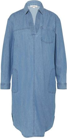 s.Oliver Minikleid Kleid Jeanskleid im Relaxed Fit mit Kragen und aufgesetzten Taschen