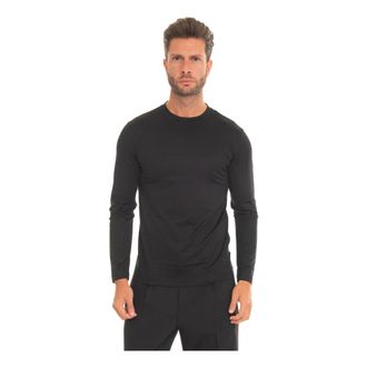 Emporio Armani Slim Fit Langarm T-shirt - - Tops - Herren - Schwarzk - S