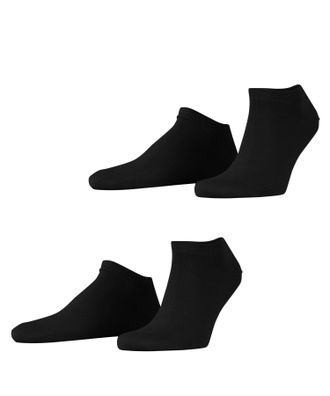 Esprit Herren Sneakersocken Basic Uni Multipack M Sn Baumwolle kurz einfarbig 2 Paar, Schwarz Black 3000, 39-42