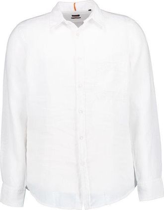 Boss Orange by Hugo Boss BOSS Orange Herren Hemd weiß Leinen